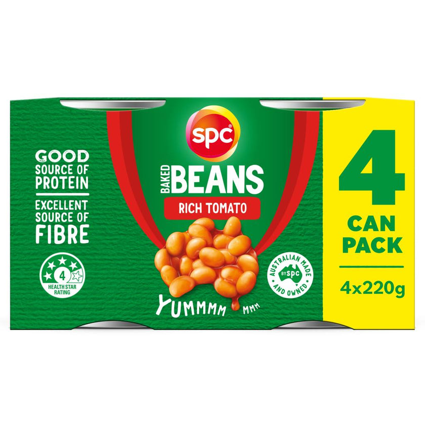 Baked Beans SPC 4 x 220g – Discount Grocery Warehouse