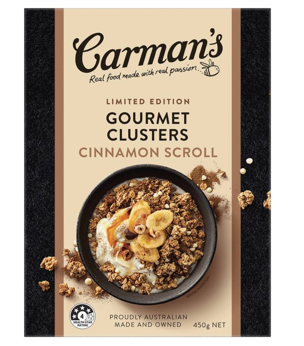 Carman's Gourmet Clusters Cinnamon Scroll 450g – Discount Grocery Warehouse