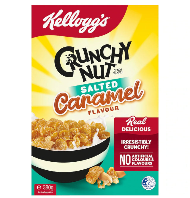 Kellogg's Crunchy Nut Cereal Salted Caramel 380g – Discount Grocery ...